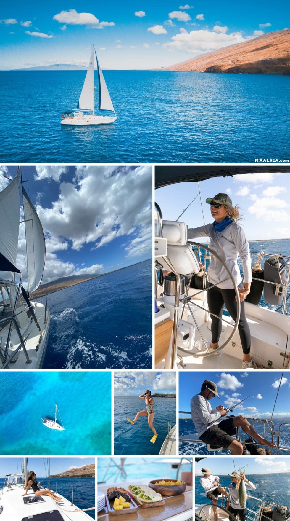 Sailing off the Coast of Maui, Hawaii - Molokini Crater